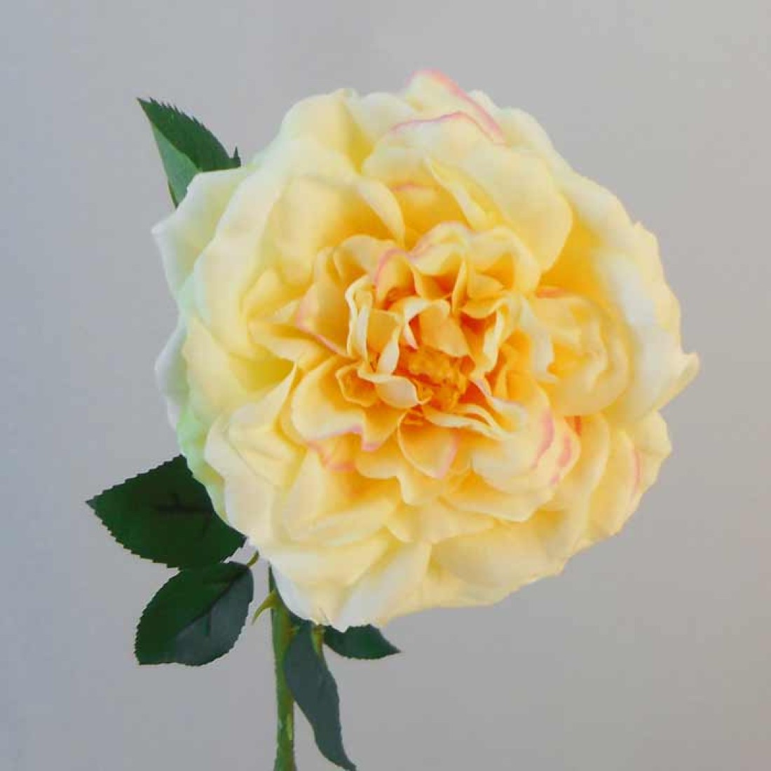 Calypso Artificial Ruffled Rose Yellow 70cm | Artificial Flowers