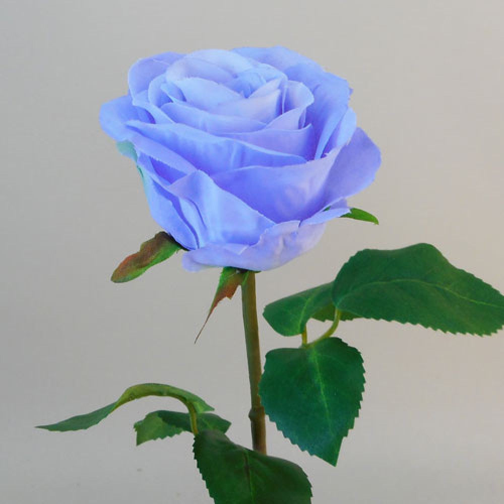 Artificial Flowers | Galaxy Rosebud Pale Blue 43cm