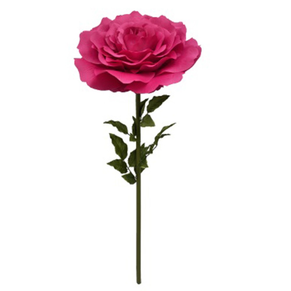 Giant Silk Roses Hot Pink 130cm | VM Display Prop | Artificial Flowers
