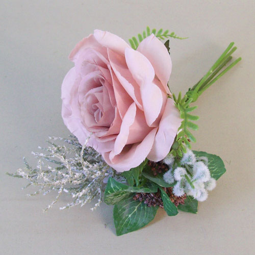 Artificial Flowers | Romance Artificial Rose Bud Lilac 45cm