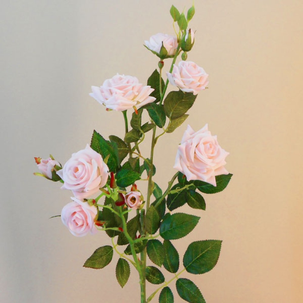 Rose Spray 'Sophie' Pale Pink 84cm 9 Flowers | Artificial Flowers