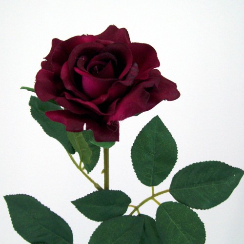 Artificial Rose Spray Burgundy Long Stem 85cm | Artificial Flowers