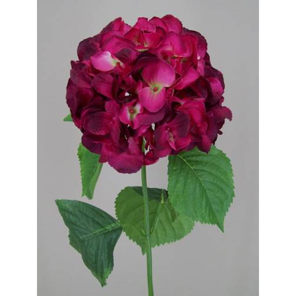 Artificial Flowers | Silk Hydrangeas Plum 68cm