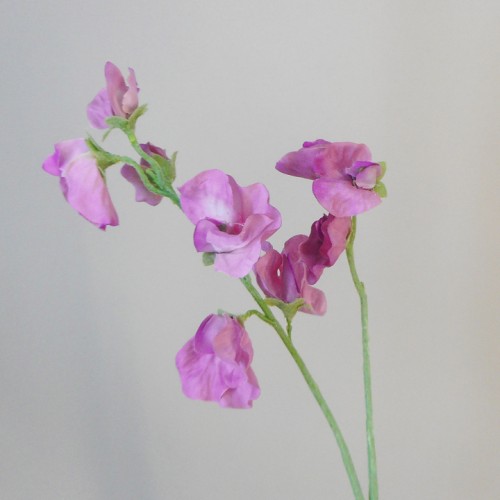 Artificial Sweet Peas Posy Lavender 42cm | Artificial Flowers