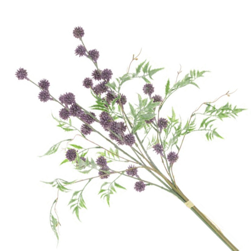 Frosted Artificial Thistles Purple 81cm | Artificial Flowers