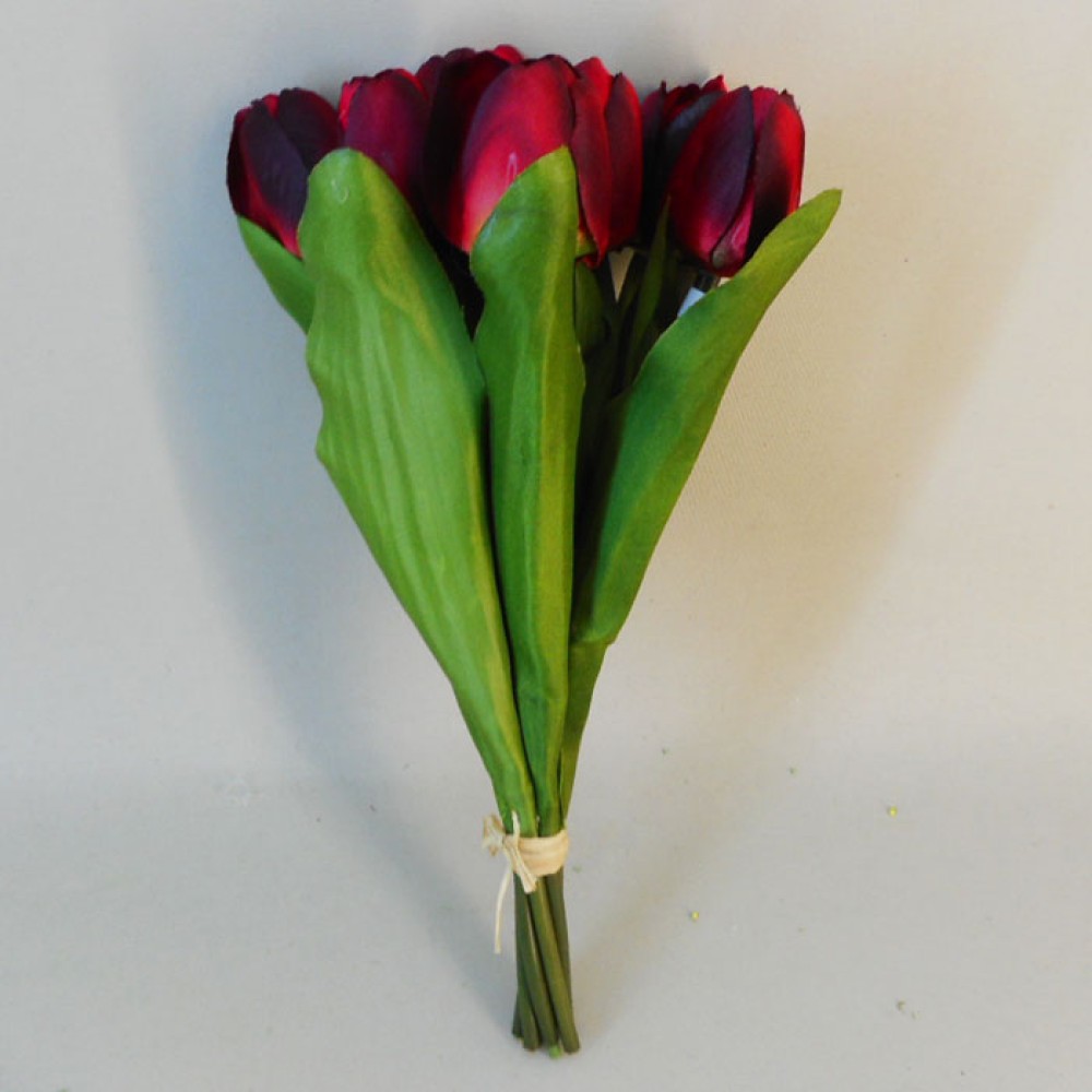 Tulip Bunch Red 27cm | Artificial Flowers