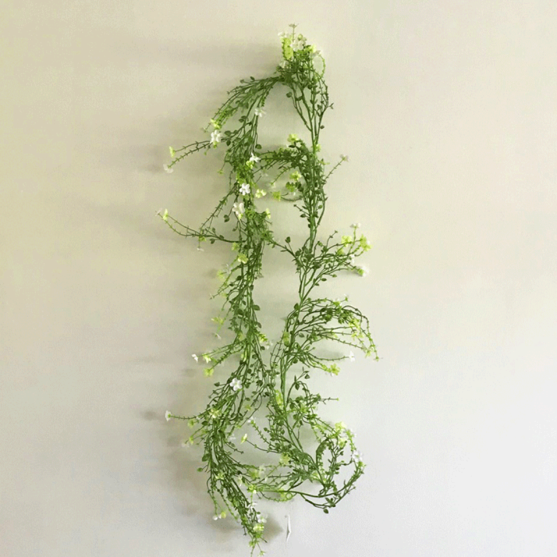 Artificial Wild Flowers Garland White Green | Artificial Flowers