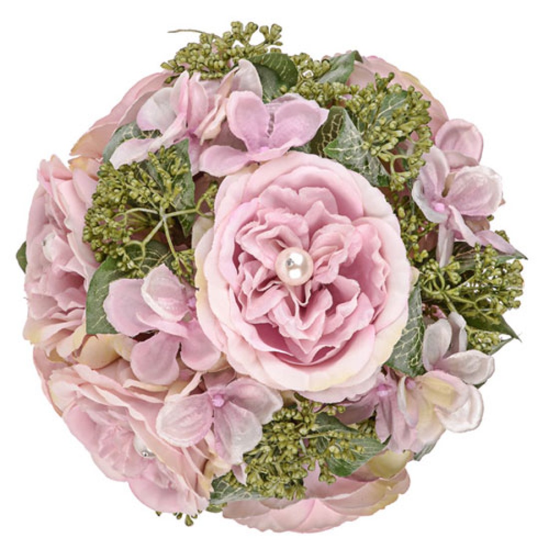 Pearl Wedding Pomander Pink | Artificial Flowers