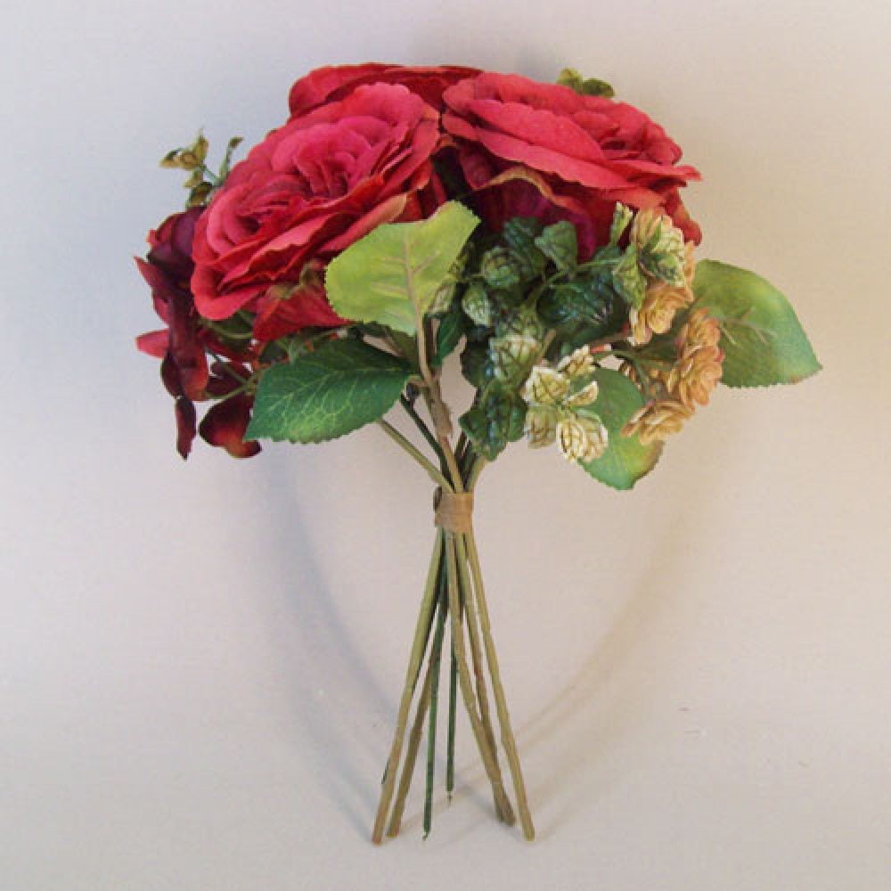Ruby Rose Winter Garden Posy Red | Artificial Flowers